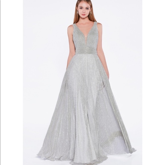 Dresses | Silver Prom Dress Pageant Gown | Poshmark